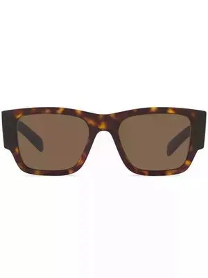 Prada Tortoiseshell-effect Square Sunglasses - Brown