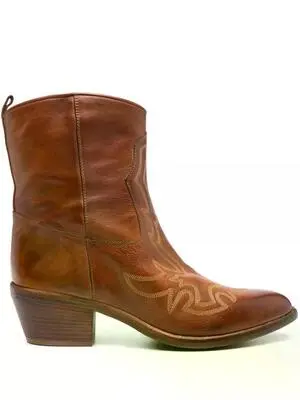 Sartore Leather Cowboy Boots - Brown