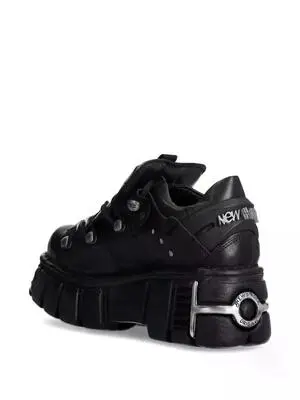 NEW ROCK Metallic M-120n-s26 Lace-up Platform Sneakers - Black