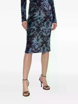 Etro Damask-pattern Velvet Midi Skirt