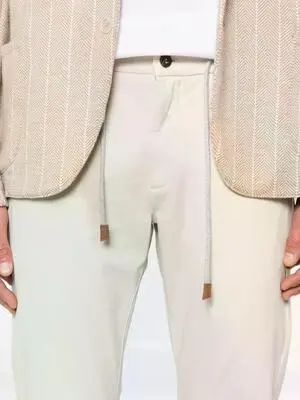 Eleventy Drawstring Waist Trousers - Neutrals