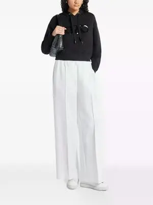 Michael Kors Logo Plaque Cropped Hoodie