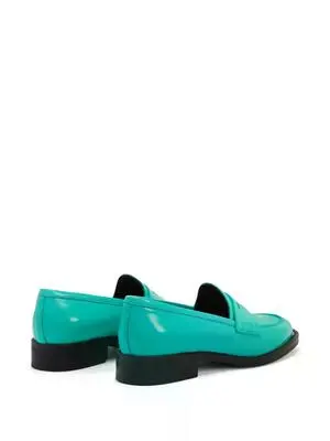 GIUSEPPE ZANOTTI Faridha Patent Leather Loafers - Green