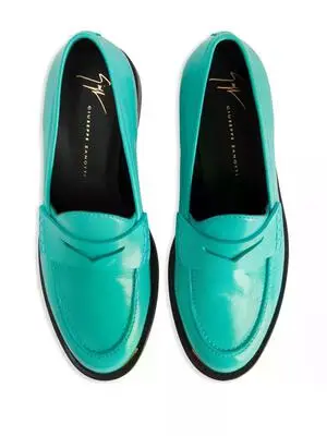 GIUSEPPE ZANOTTI Faridha Patent Leather Loafers - Green
