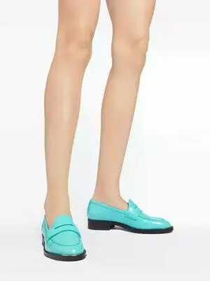 GIUSEPPE ZANOTTI Faridha Patent Leather Loafers - Green