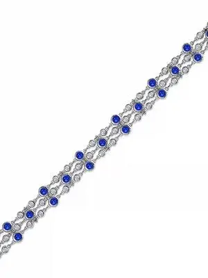 PRAGNELL 18kt White Gold Sapphire And Diamond Bracelet - Silver