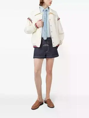 Gcds Logo Embroidered Cotton Bomber Jacket
