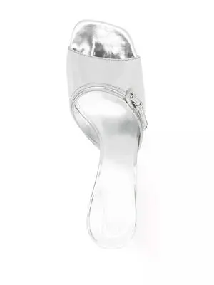Gcds Tone Mirrored Leather Sandals