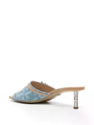 Gcds Monogram Jacquard Buckle-strap Sandals - Blue