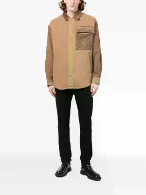 Emporio Armani Corduroy-panelled Cotton Jacket