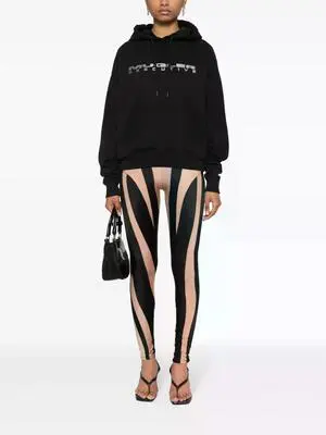 MUGLER Logo-lettering Jersey Hoodie