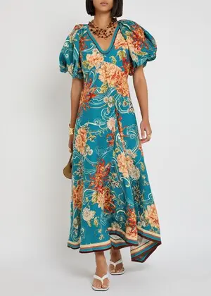 ALEMAIS Alémais Fletcher Floral-printed Flax Maxi Dress - Multicoloured
