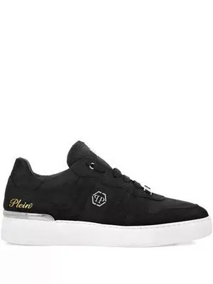 Philipp Plein Croc-effect Nubuck Leather Low-top Sneakers