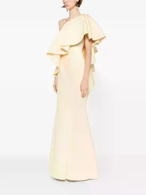 SAIID KOBEISY Ruffled Scuba Dress