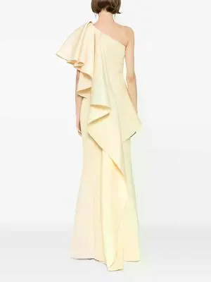 SAIID KOBEISY Ruffled Scuba Dress