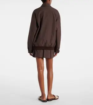 Miu Miu Logo Cotton-blend Blouson