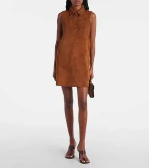 FRAME Suede City Mini Dress