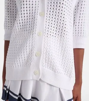 Varley Ellie Open-knit Cotton Cardigan