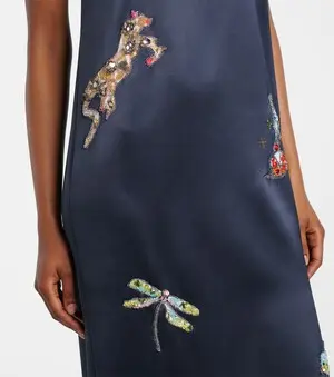 ALEMAIS Anouk Colantoni Fontaine Slip Midi Dress