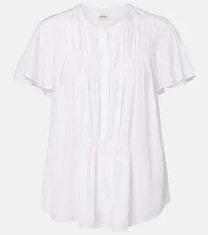 Isabel Marant Étoile Synda" Gathered Blouse In Panna+panna+uwhite