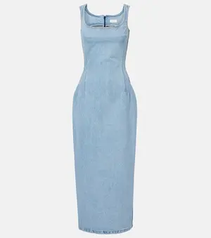 Magda Butrym Denim Midi Dress - Blue