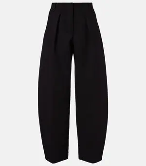 Jacquemus Ovalo Barrel-leg Trousers - Black