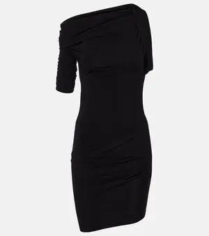 Jacquemus Draped Jersey Mini Dress - Black