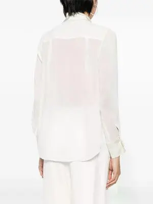 Simkhai Vinka Pleated Long-sleeve Shirt