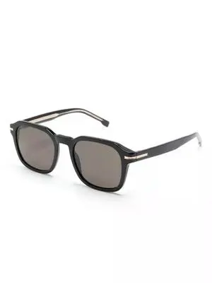 BOSS Square Frame Sunglasses With Gold Tone Detail