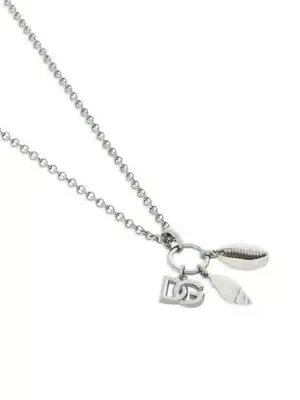 Dolce & Gabbana Dg Logo Pendant Necklace With Shell Charms