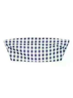 SELF-PORTRAIT Gingham-check Strapless Top