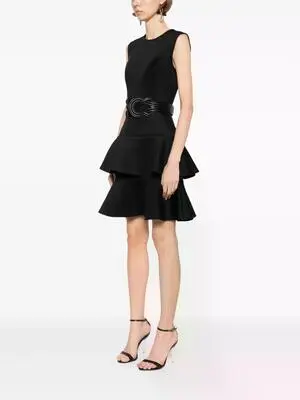 SAIID KOBEISY Midi Ruffled Dress - Black