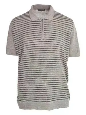 Corneliani Knitted Half-zip Polo Shirt - Neutrals