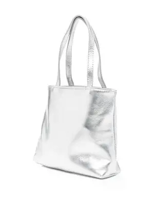HAI Leather Tote Bag - Silver
