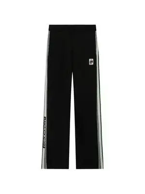 Casablanca Merino Wool Side Stripe Track Pants - Black