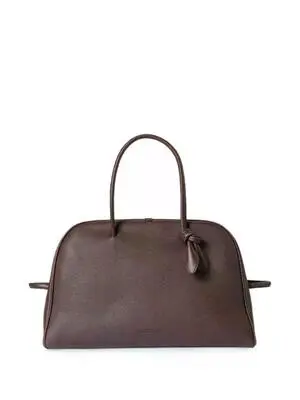 Jacquemus Grained Calfskin Bowling Tote Bag - Brown
