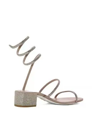 Rene Caovilla Embellished Block-heel Sandals