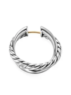David Yurman Sterling Cable Hoop Earrings
