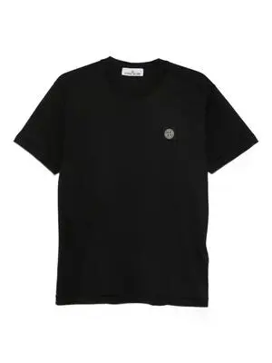 Stone Island Logo-patch Short-sleeved T-shirt - Black
