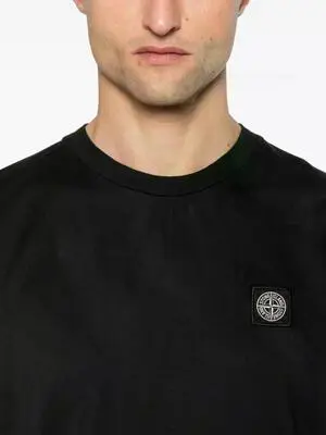 Stone Island Logo-patch Short-sleeved T-shirt - Black