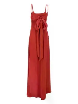 Max Mara Dede Empire Waist Cut-out Dress With Bow Detail