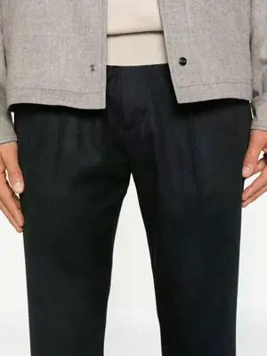 Herno Pleated Drawstring Trousers - Blue