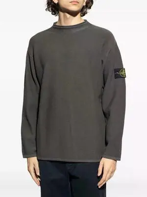 Stone Island Compass Badge Knitted Sweater - Grey
