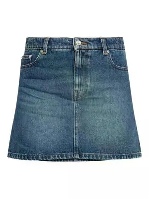 A.p.c. Moss Mini Skirt - Blue