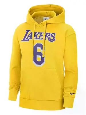 Nike Nba La Lakers Lebron James #6 Hoodie - Yellow