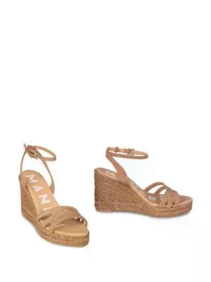 Manebí 100mm Hamptons Suede Espadrille Wedges
