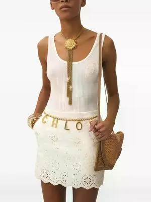 Chloé Broderie Anglaise Cotton Skirt