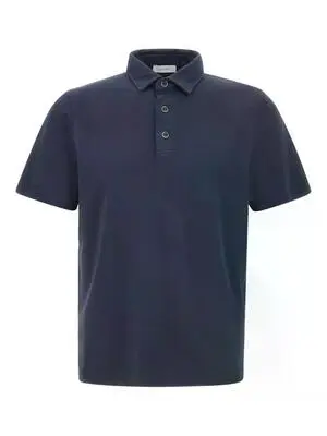 DIKTAT Short-sleeve Button Polo Shirt - Blue