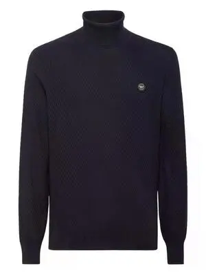Philipp Plein Logo-patch Turtleneck Sweater - Black