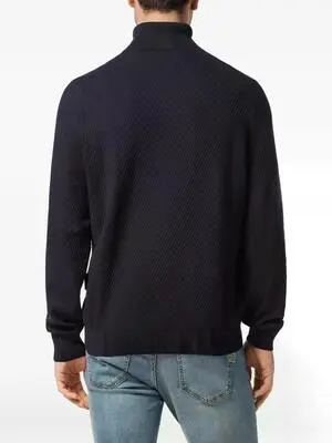 Philipp Plein Logo-patch Turtleneck Sweater - Black